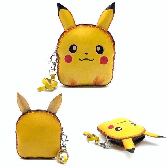 Bags | Vintage Genuine Leather 3d Pikachu Coin Purse With Removable ...